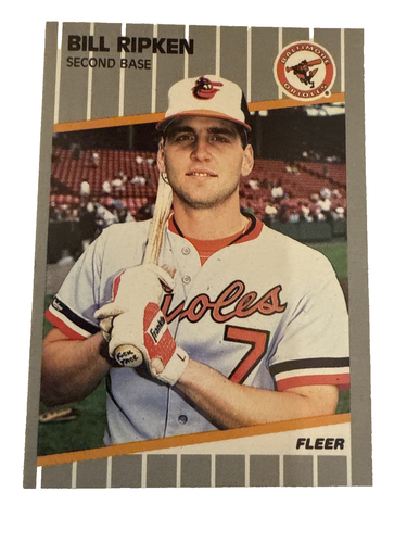 1989 FLEER BASEBALL BILL RIPKEN#616 FF ERROR CARD BALTIMORE ORIOLES ...