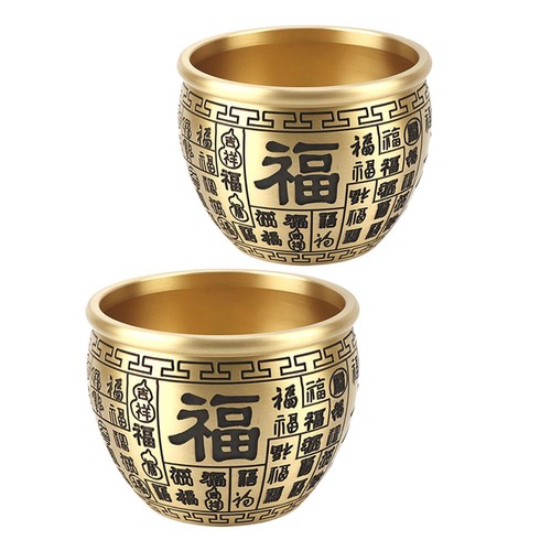 Traditional Chinese Brass Bai Fu Sculpture Storage Bowl Collectible ...