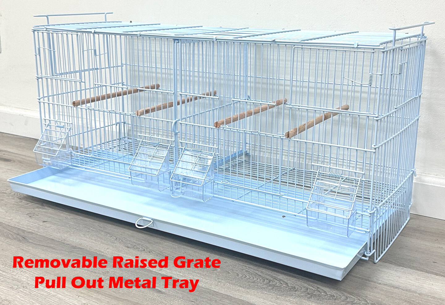 LARGE 30" LOT-4 Stackable of Breeder Bird Center Divider Cages Side ...