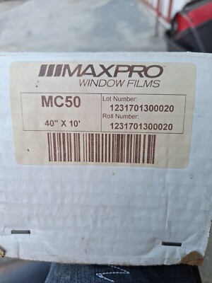 ROLL MAXPRO MC50 TINT WINDOW FILM 40" x 10' Max Pro | eBay