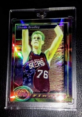 SHAWN BRADLEY Sixers 1993-94 Topps Finest "REFRACTOR" ROOKIE RC - SP ...