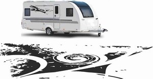 2x Wohnwagen Aufkleber Wohnmobil Autoaufkleber Caravan Sticker 120cm ...