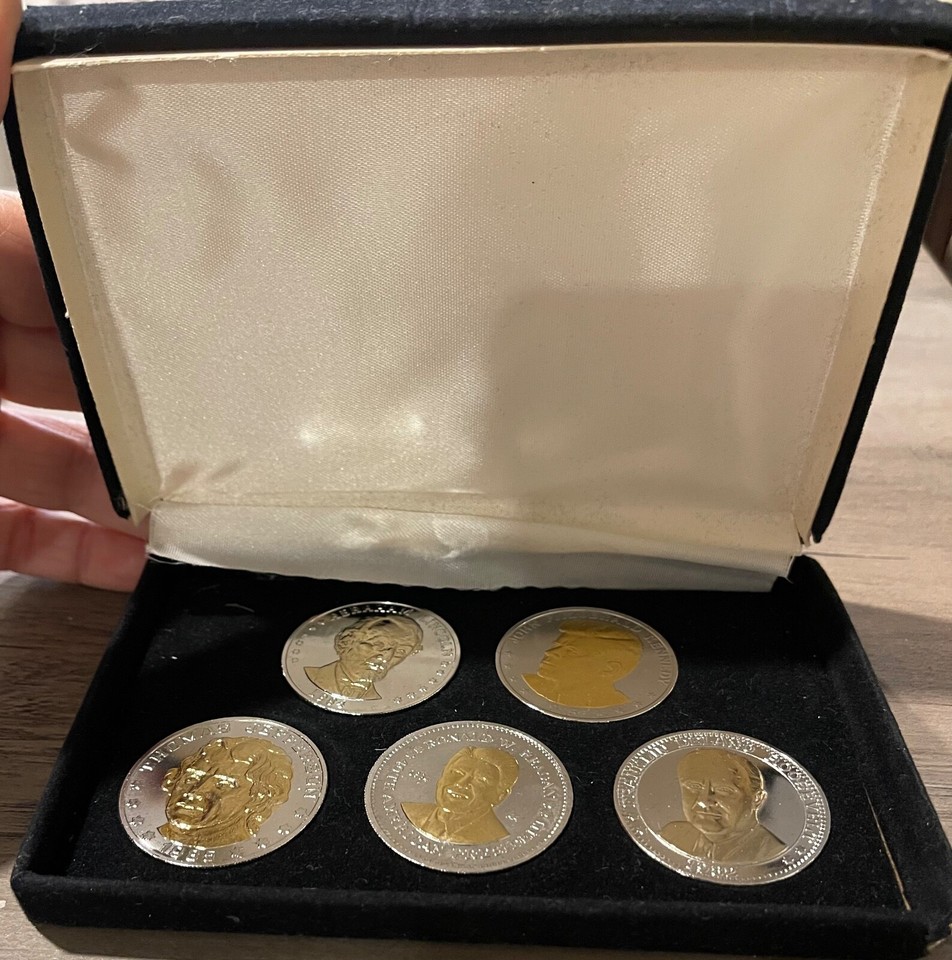 National Historic Mint American Presidents 5 Coin Commemorative Set W ...
