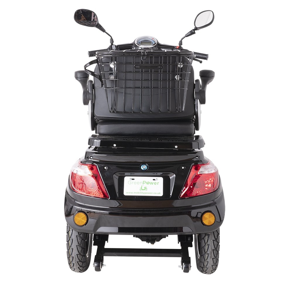 NEW Three Wheeled ZT500 Glossy Black 900W Electric Mobility Scooter LED ...