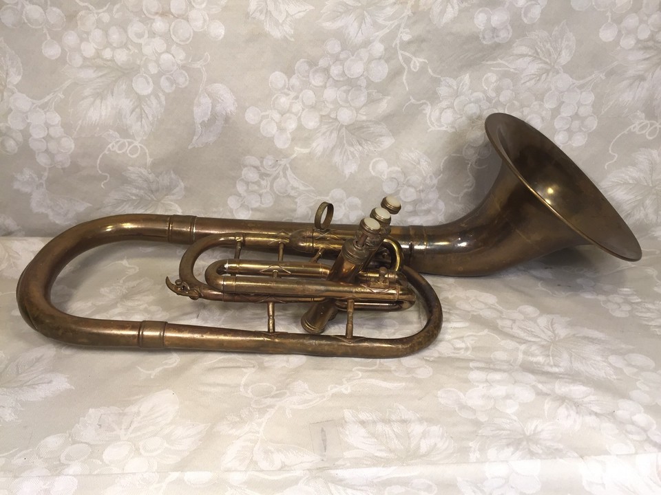 Vintage 3 Valve Pan American Euphonium Baritone Elkhart IN No Case or ...