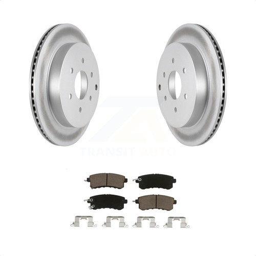 Coat Disc Brake Rotors Ceramic Pad Rear Kit For INFINITI Nissan Armada ...