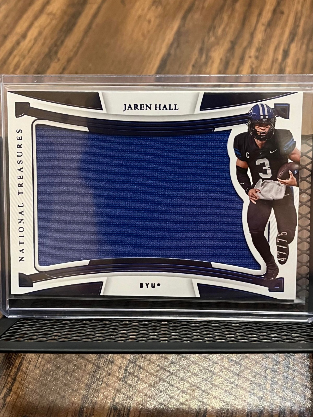 JAREN HALL 2023 NATIONAL TREASURES BYU COUGARS ROOKIE JERSEY PATCH ...