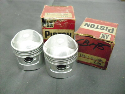 Honda CB175 Piston 0.75 x2 NOS 3rd Oversize Pistons 13104-313-000 ...