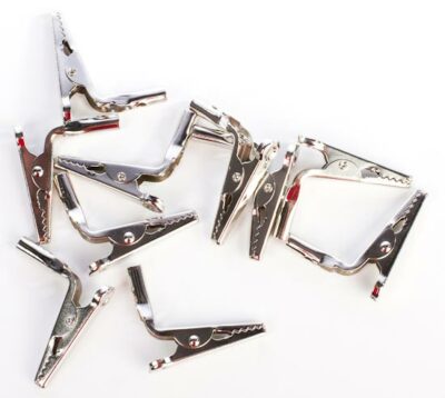 Silver Metal Bent Alligator Spring Clips - Total of 30 Clips (3 ...