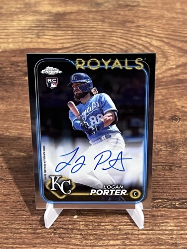 2024 Topps Chrome Rookie Autographs Logan Porter RC Auto Kansas City ...