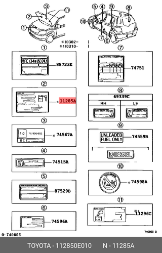 Genuine OE Label Coolant System 112850E010 For Toyota 11285-0E010 | eBay.de
