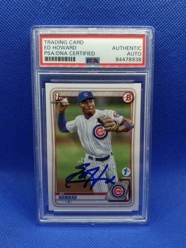 ED HOWARD PSA DNA AUTHENTIC AUTOGRAPH card CHICAGO CUBS 1st Year ...