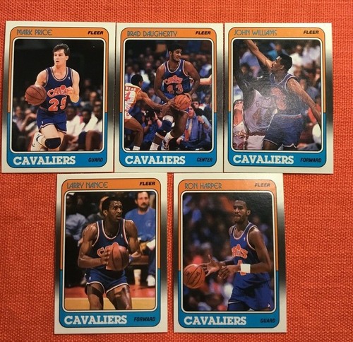 1988 Fleer 5-Card Lot Cavaliers Price, Daugherty, Williams, Nance ...