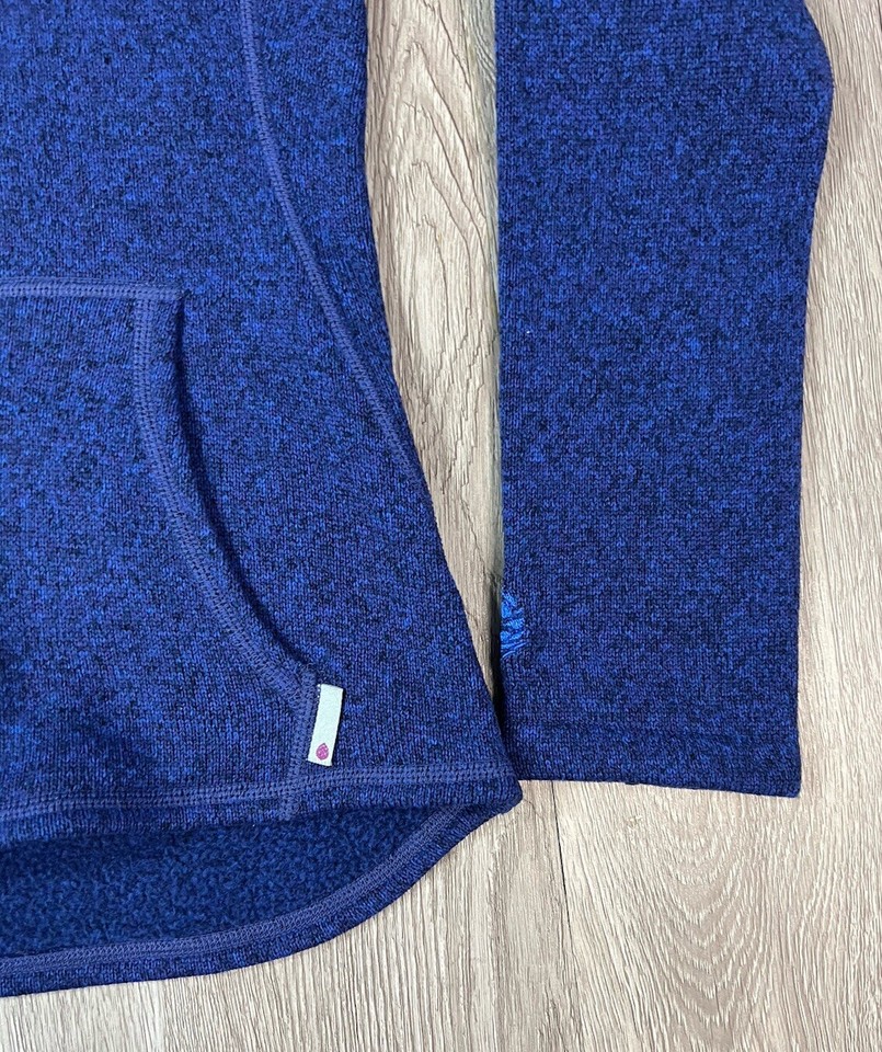 Stio Womens Sweetwater 1/4 Zip Fleece Pullover Hoodie Larkspur Blue ...