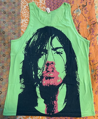 Andrew WK Neon Green M Tank Top T-Shirt *RARE* Party Hard I Get Wet ...