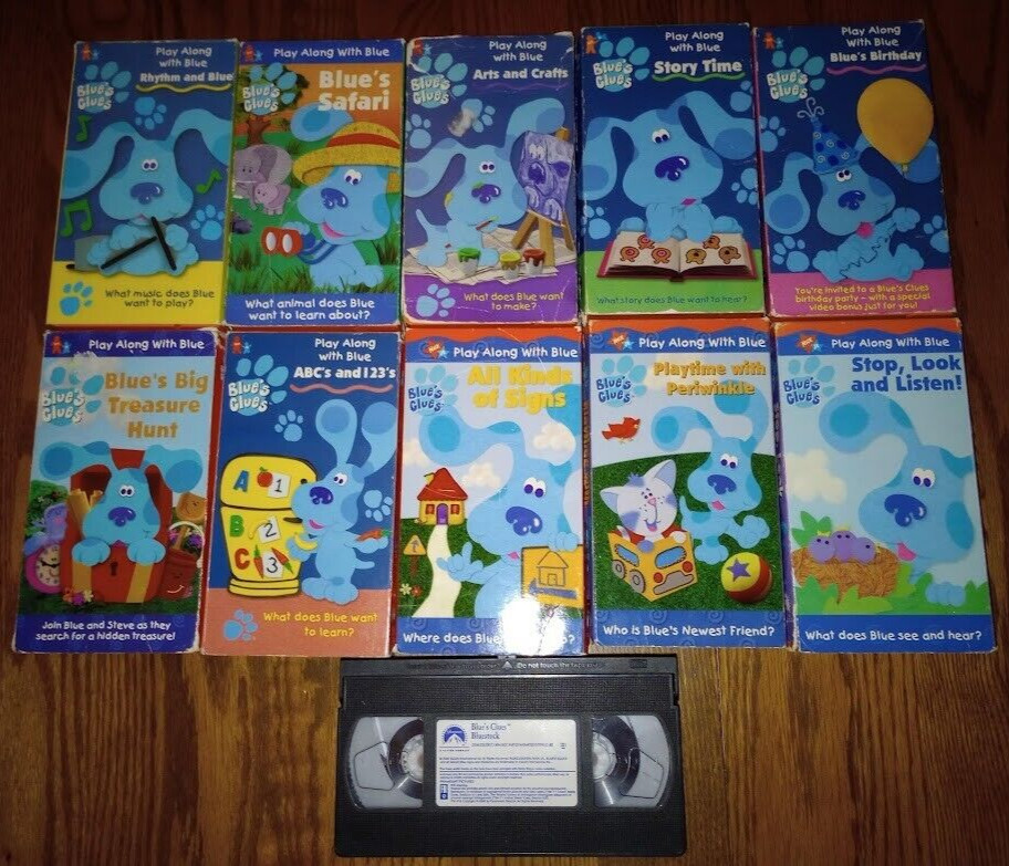 Blues Clues VHS Lot Of 11 Vintage Orange & | Grelly USA