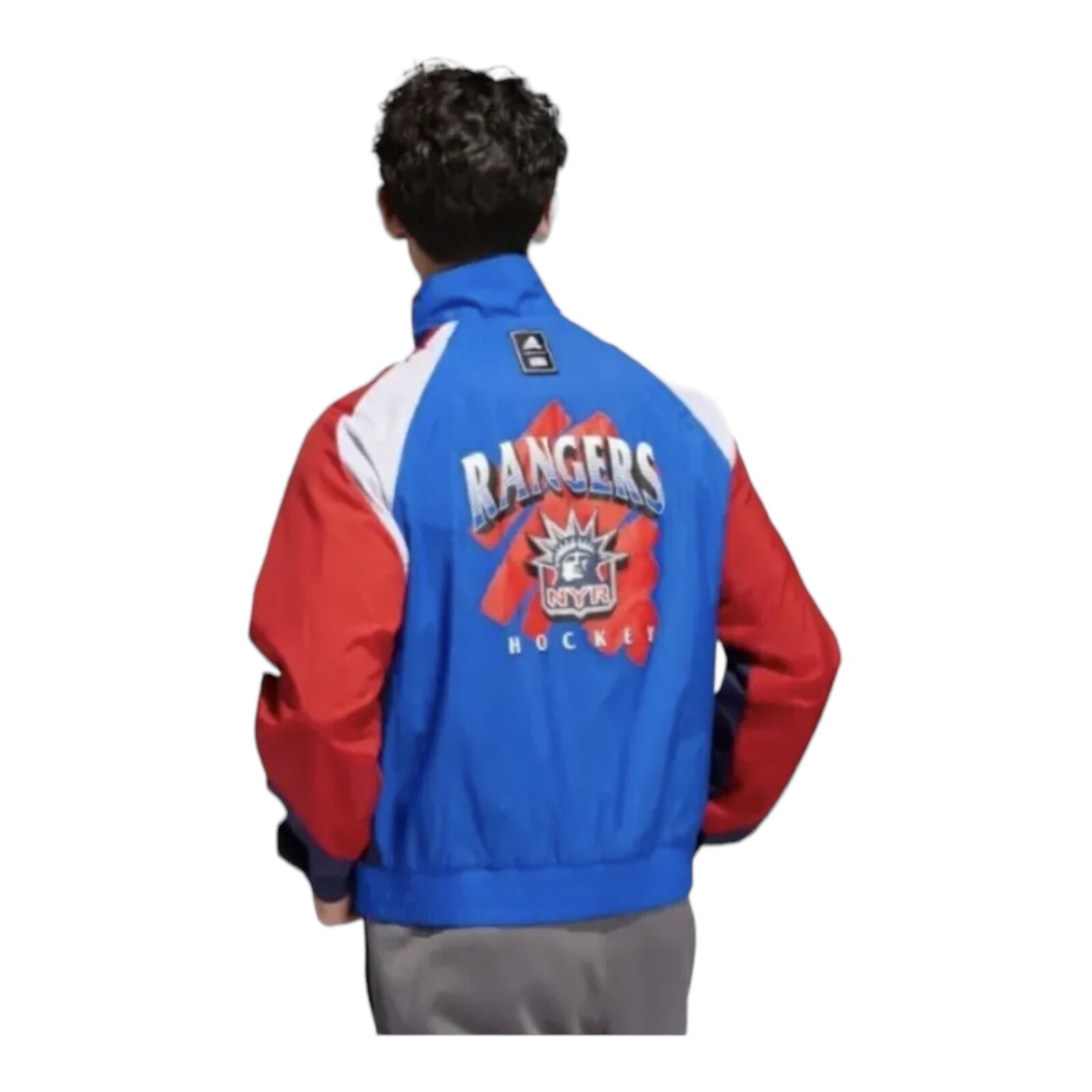 ADIDAS MENS NEW YORK RANGERS REVERSE RETRO SNAP UP JACKET SIZE SM $100 ...