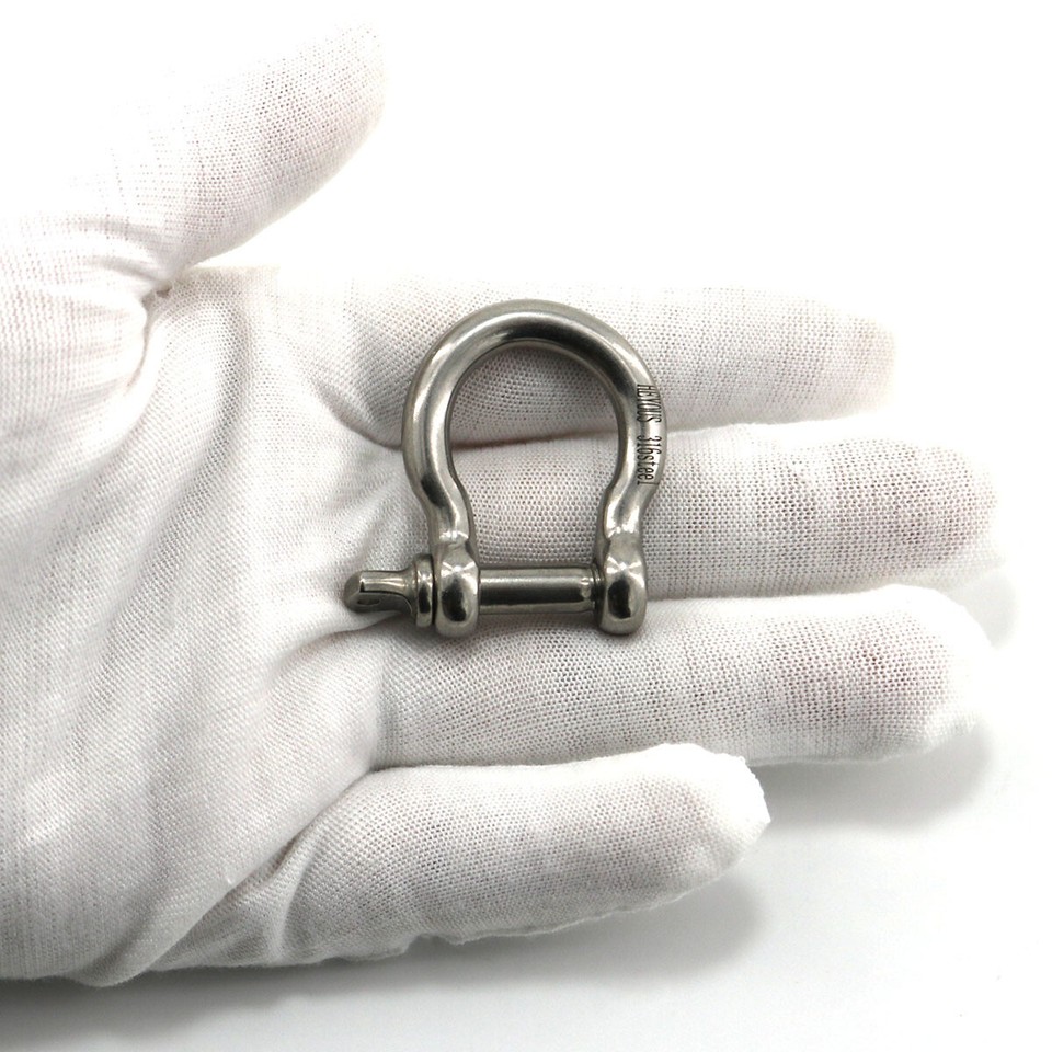 6PCS 1/4" Anchor Shackle Clevis Shackle D Ring Snap Shackle Stainless ...