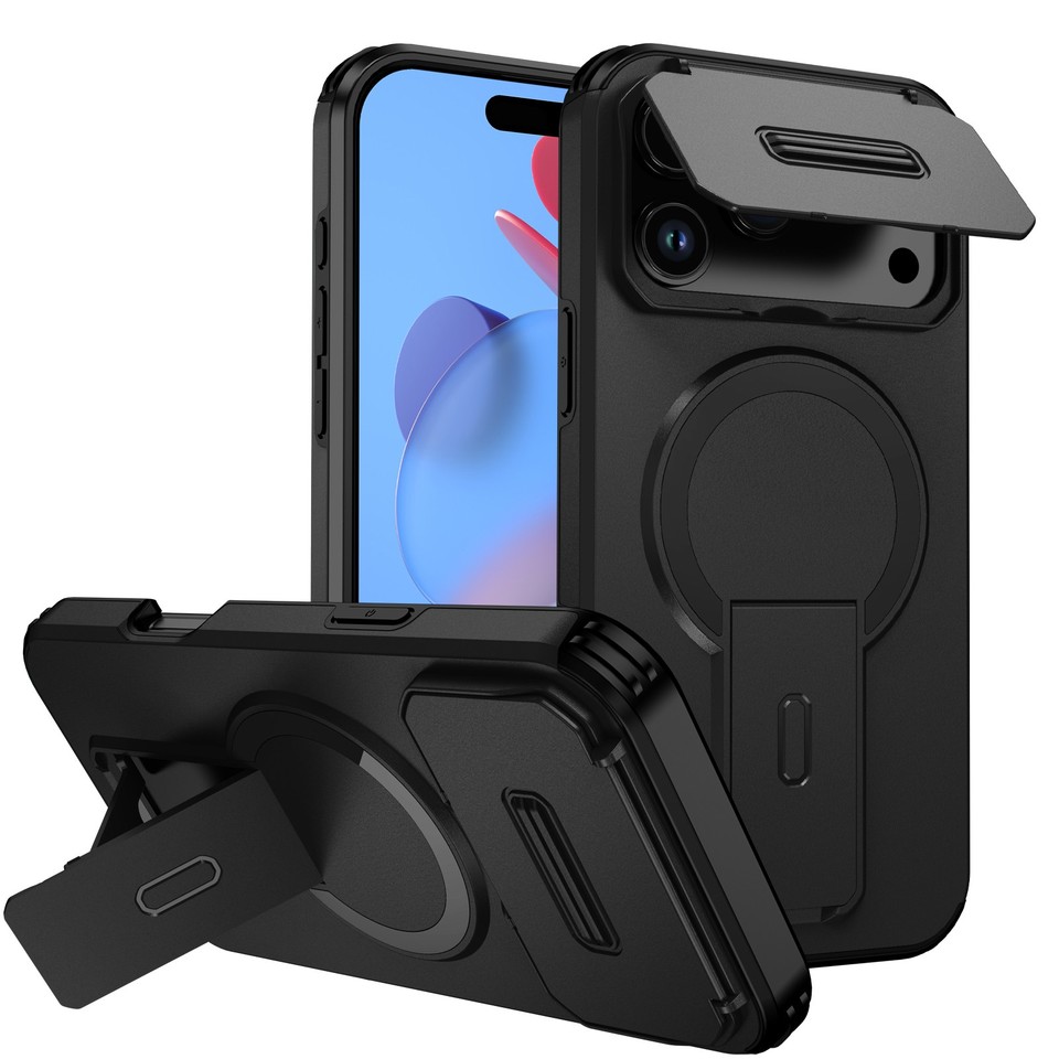 For iPhone 17 Pro Max Air 16 15 14 13 12 11 Shockproof Mag Safe Slide ...