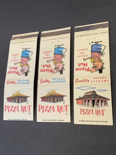 Lot Of 3 Vintage Restaurant Matchbooks: “Pizza Hut” | eBay