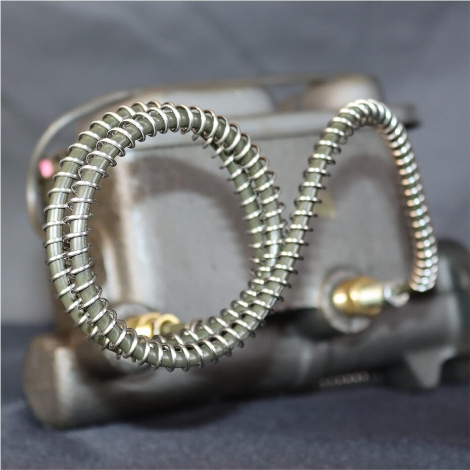 4m 3/16" Steel Spring Guard Flexible Pipe Hose Protector Metal Spiral ...