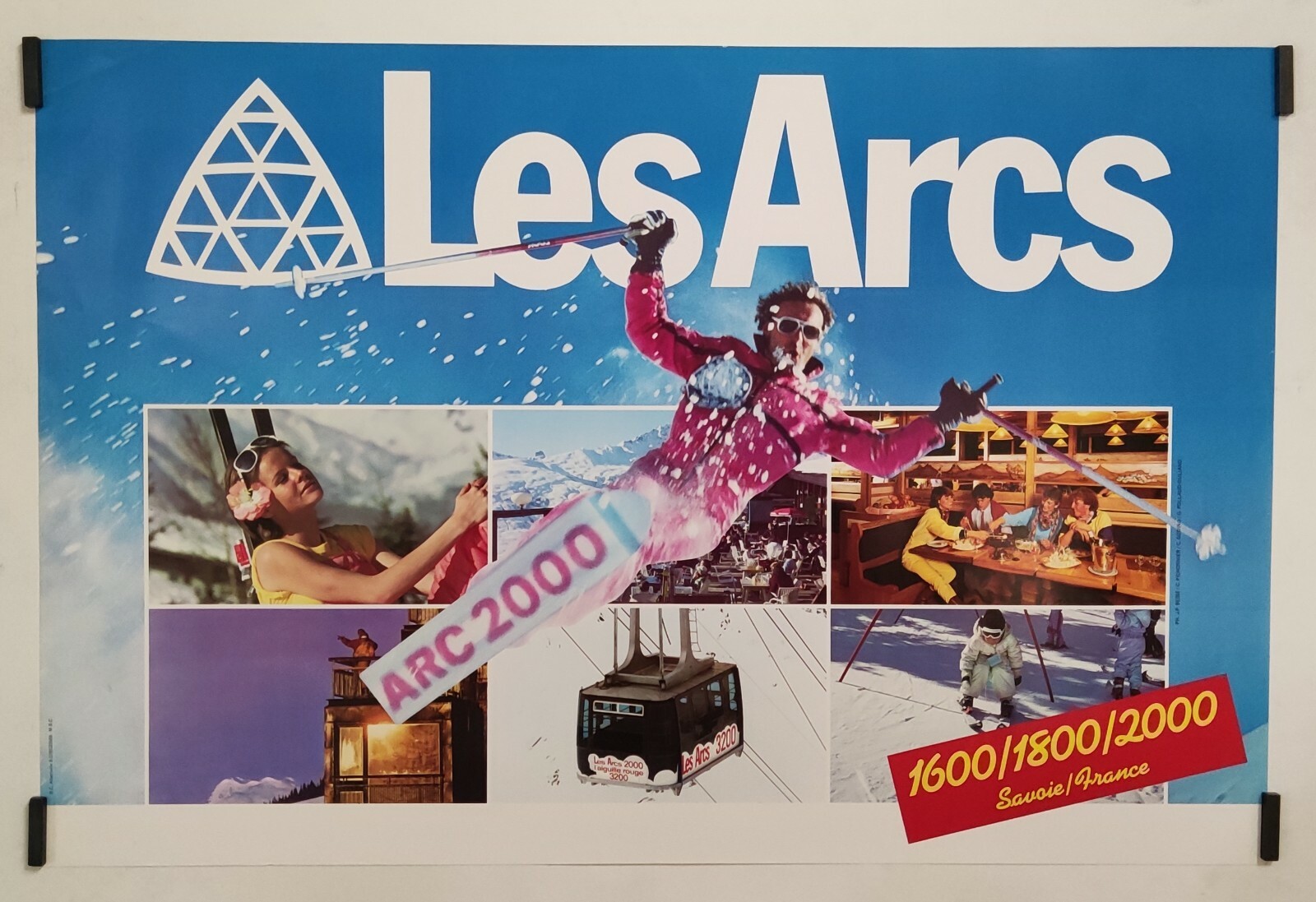 Les Arcs Circa 1980 Poster Original Ski Tourism Savoie | eBay