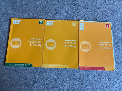 IET Inspection & Testing Books x3 #526 9781849198738 | eBay