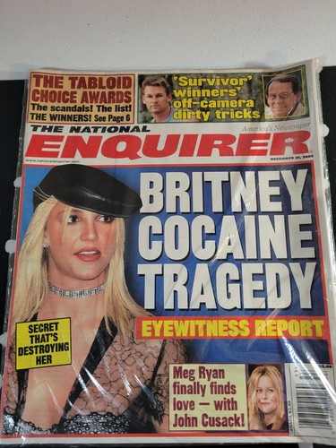SEALED Britney Spears National Enquirer December 2002 magazine Scandal ...