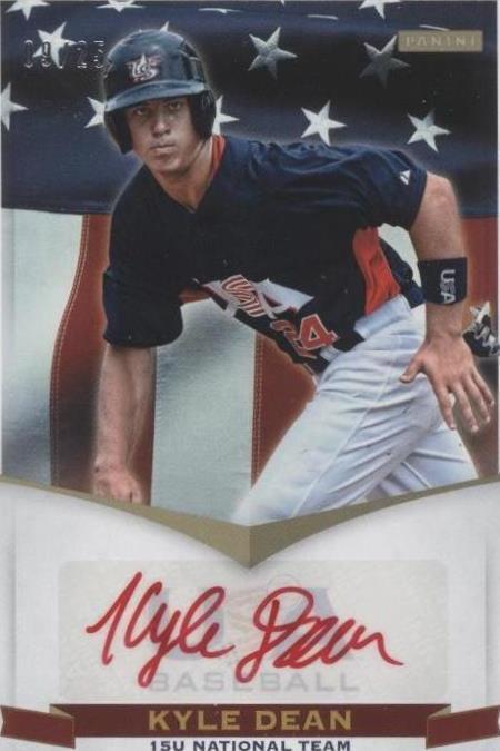 2012 Panini USA Baseball National Team - 15u National Team Kyle Dean #8 ...