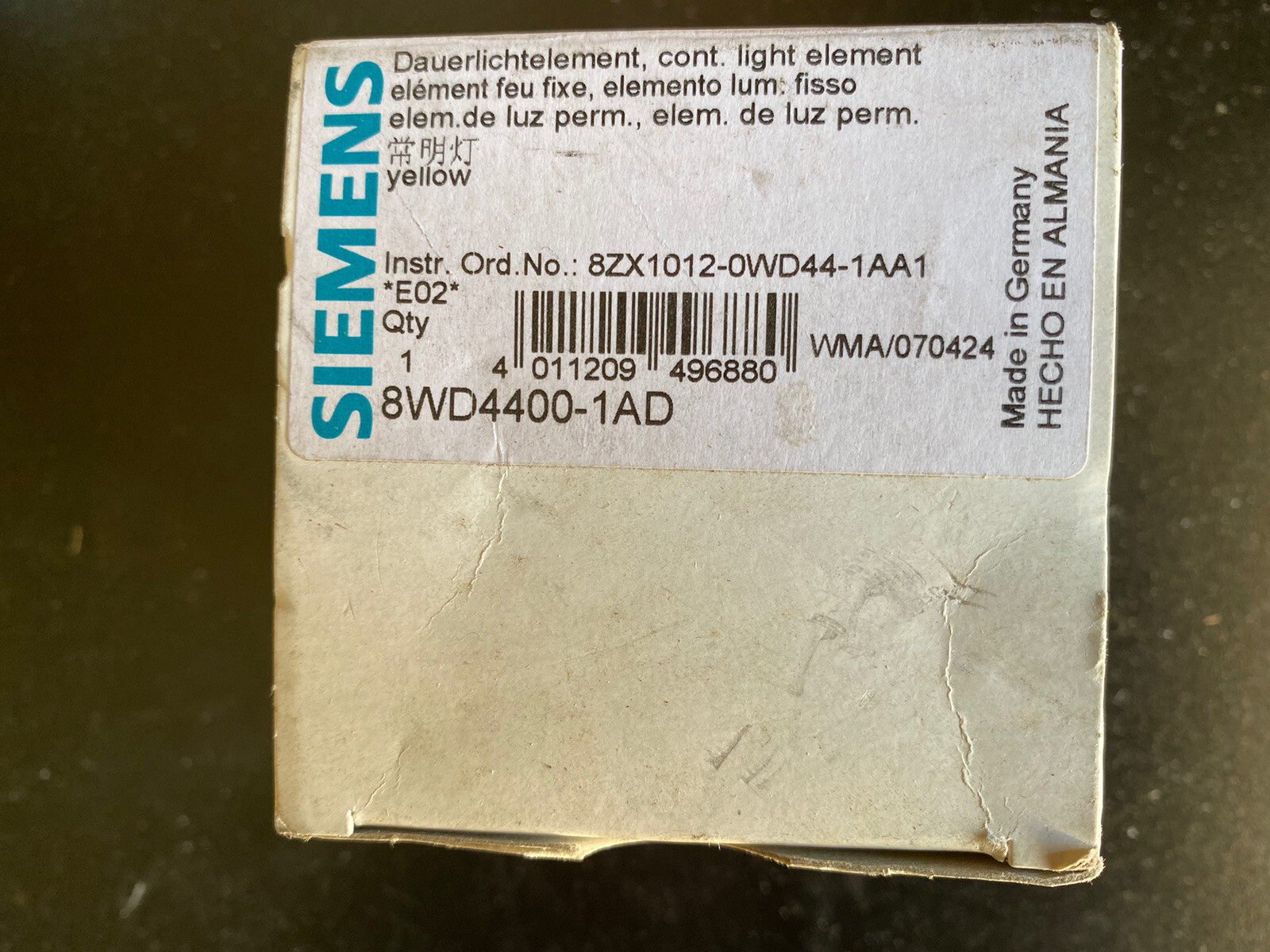 Siemens 8WD4400-1AD Signal Tower 12-240V AC/DC Yellow | eBay