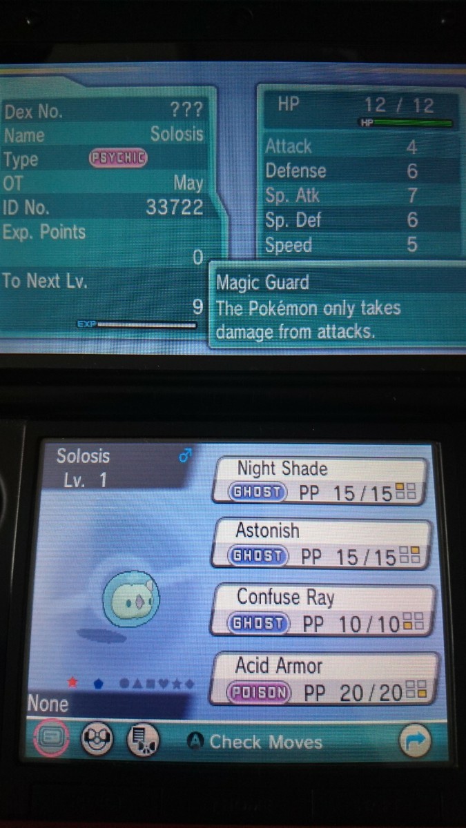 Shiny Solosis X And Y