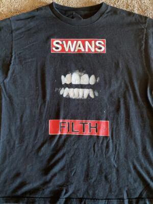 Swans Filth Shirt, SWANS Short Sleeve Cotton Black All Size T-Shirt ...