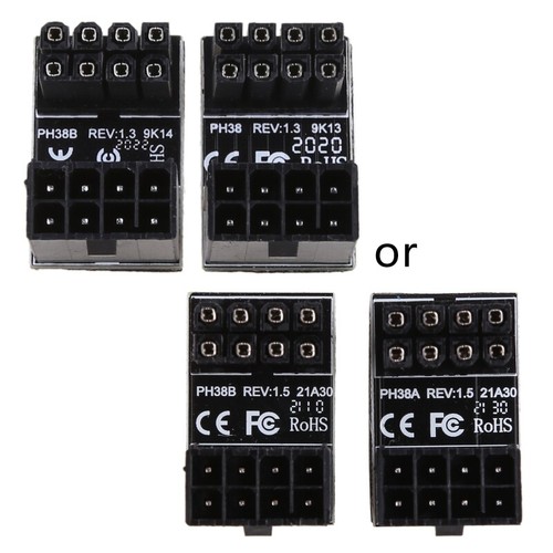 8Pin Female 180Degree Angled to 8 Pin Male Power Adapter GPU Power ...