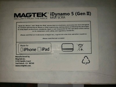 MagTek iDynamo 5 Gen II Card Reader for iPhone New | eBay