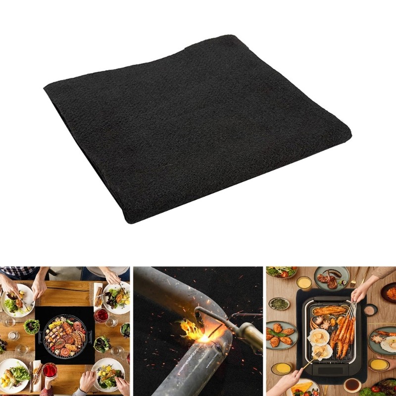 High Temp Carbon Felt Fiber Welding Blanket Plumbing Heat Sink Slag ...