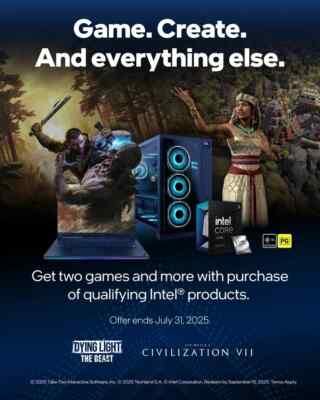 Civilization VII & Dying Light Redemption Code - Intel Hardware ...