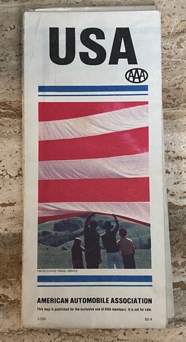 Vintage 1980 USA AAA Travel Map Brochure | eBay