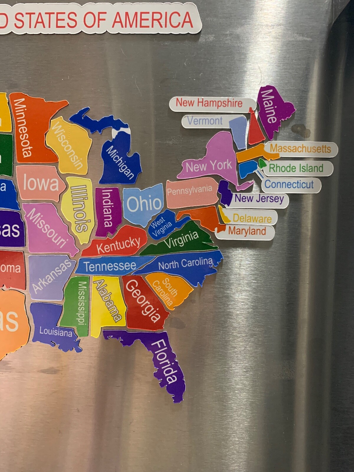 US Map Refrigerator Magnet (All 50 States) | eBay
