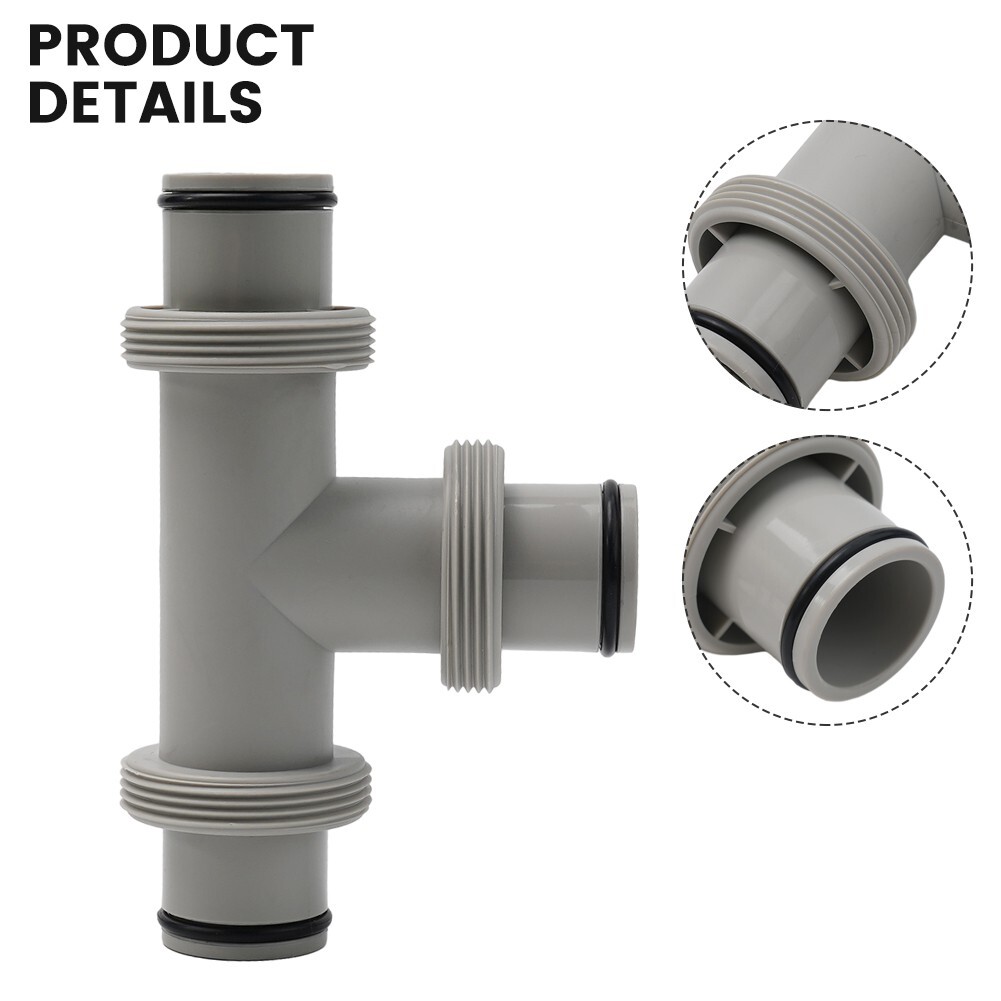 Hose Adapter Tee T-Connector Dual-Split Hose Plunger Valve-Parts For ...