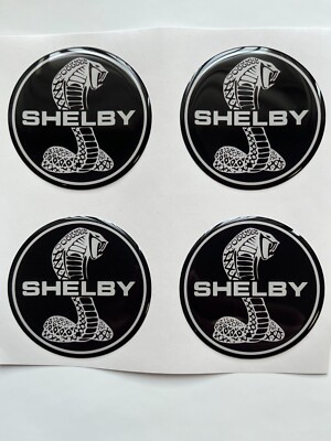 4x Shelby Decals Center Wheel Cap Self-Adhesive Emblems Rims Logo ...