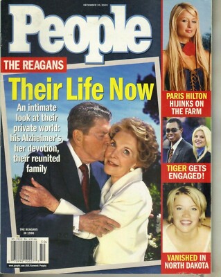 Gens Décembre 15 2003 Ronald Nancy Reagan Paris Hilton Tiger Woods | eBay