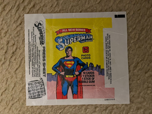 1978 Topps Superman the Movie 2nd Series Wrapper Only ExMt | eBay