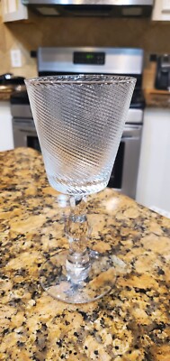 Georgian Dwarf Ale Glass Full Spiral Wrythen Bowl - English Lead Glass ...
