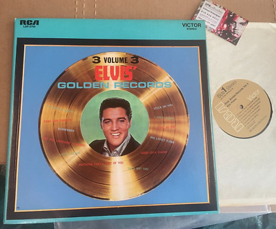 Elvis Presley Golden Records 3 1976 USA RCA Original Vinyl LP TAN LABEL ...