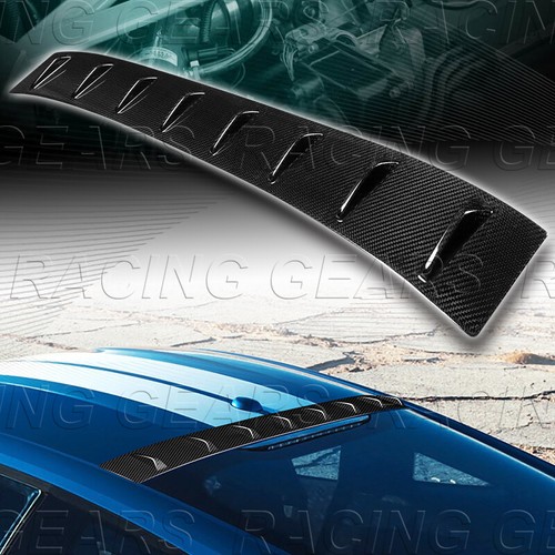 CARBON FIBER ROOF SHARK FIN VORTEX SPOILER WING FIT 15-23 FORD MUSTANG ...