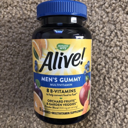 Alive Mens Gummy Multivitamin Daily Supplement 60 Ct Exp 08/2024 ...