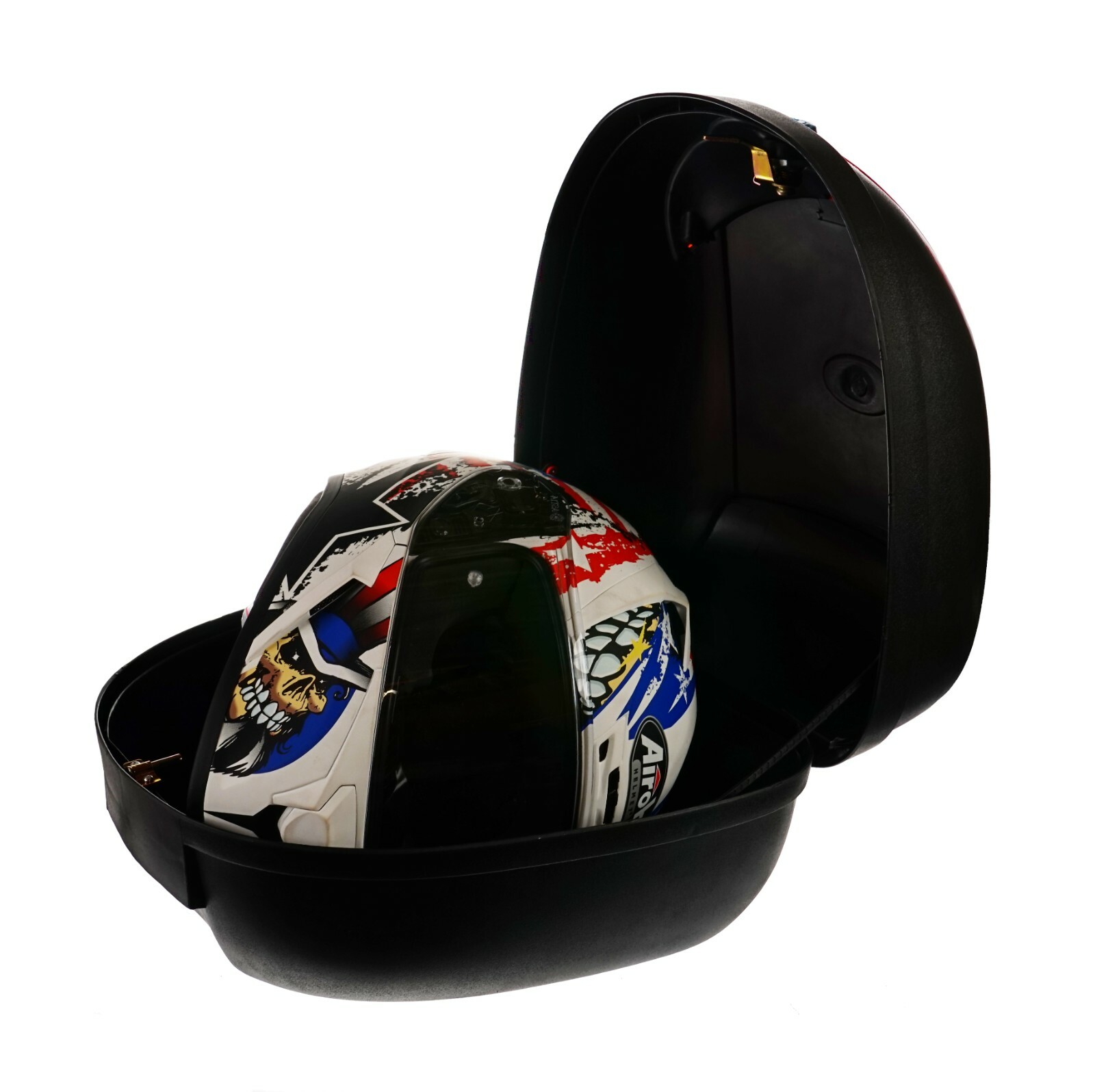 MOTORCYCLE SCOOTER TOP BOX UNIVERSAL FITTING LIGHTWEIGHT LUGGAGE BOX ...