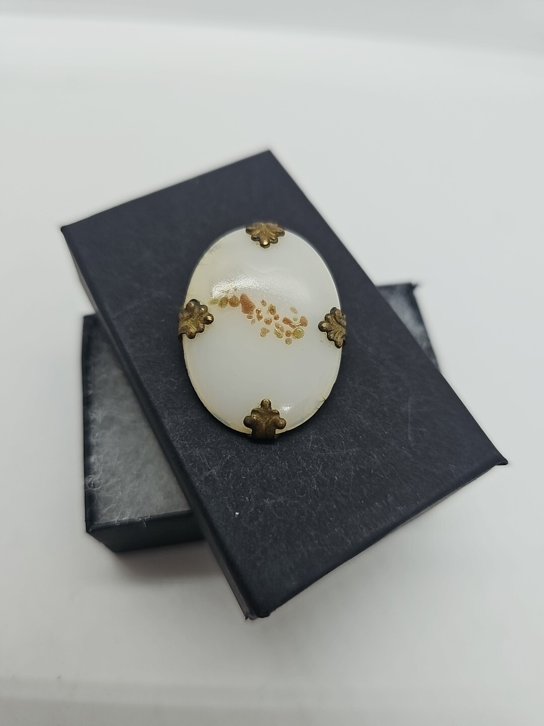 Antique Victorian Speckled White Opalescent Venetian … - Gem