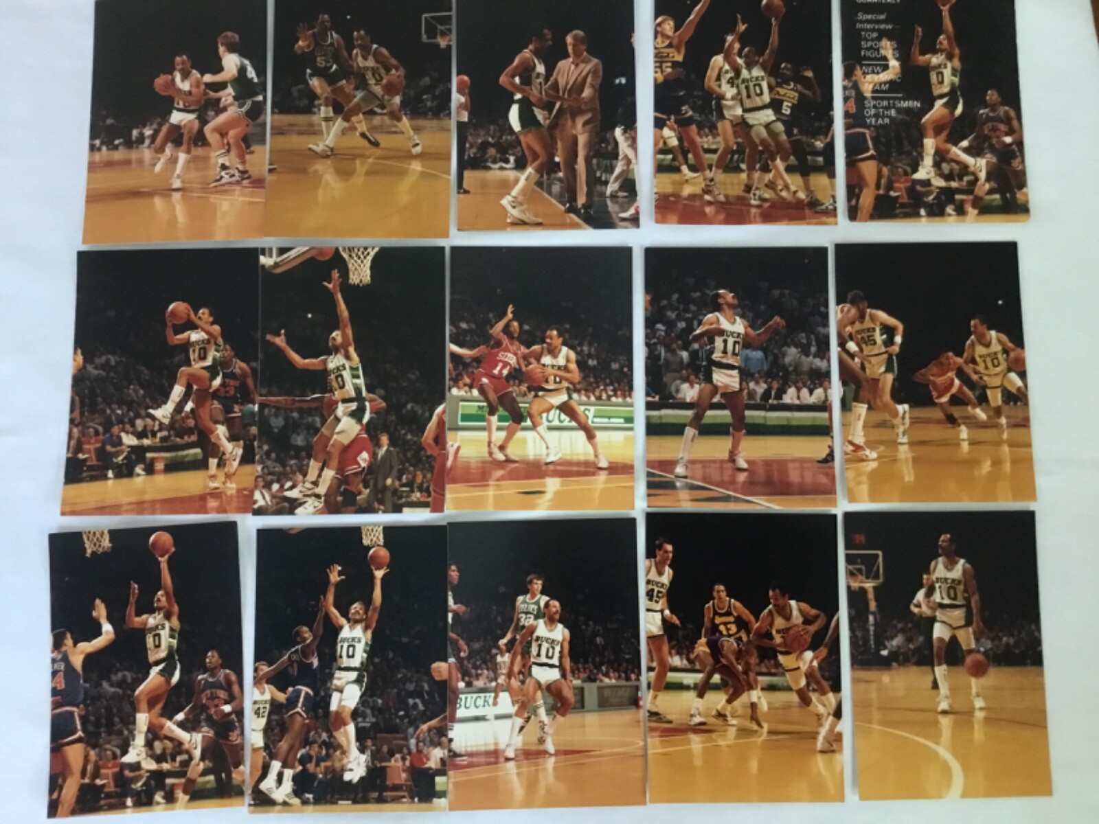 15 NBA Game Action Snapshot 3.5X5 Photos MILWAUKEE BUCKS Jim Lucas ...