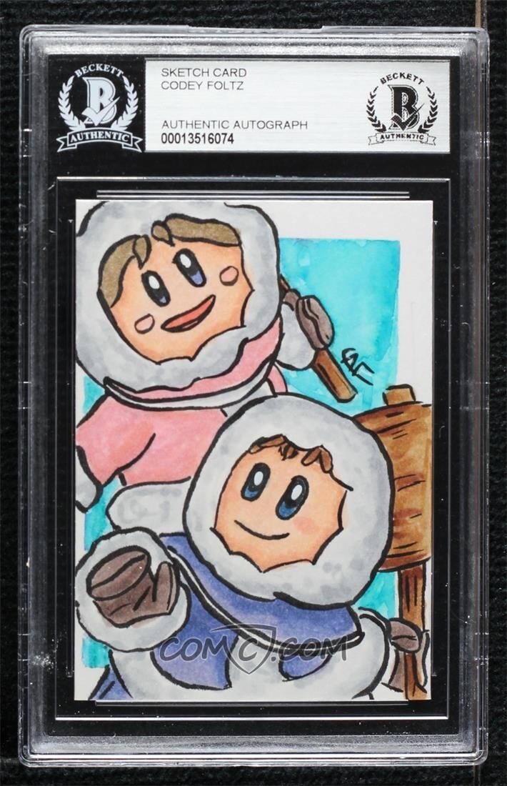 Ice Climber Popo Nana Nintendo Original Art Sketch Card 1/1 BAS | eBay